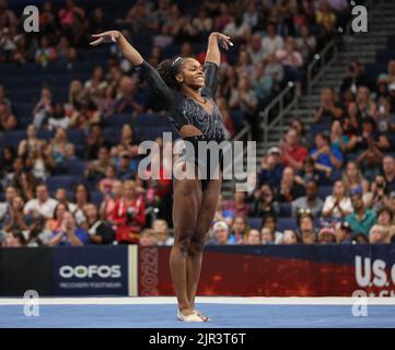 Tampa, FL. US, August 21, 2022: Addison Fatta competes on the floor ...