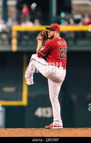 Arizona Diamondbacks pitcher Merrill Kelly throws against the Kansas ...