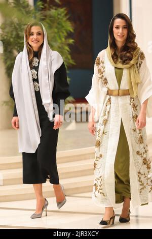 Queen Rania of Jordan attends a ceremony and a parade marking the ...