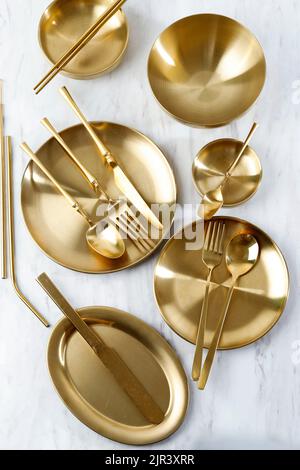 The various Korean traditional dishes on the table Stock Photo - Alamy