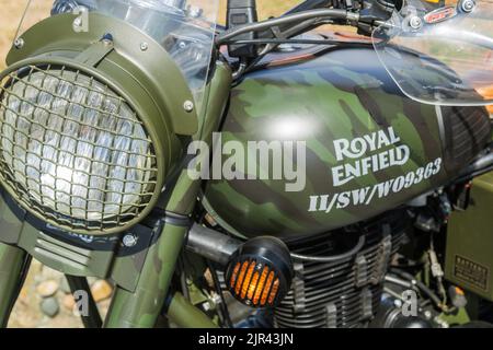 Royal Enfield. Lytham 1940's Weekend 2022 Stock Photo - Alamy