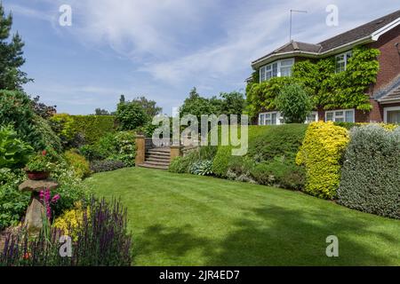 Herbaceous Border in a Typical English Garden Stock Photo - Alamy