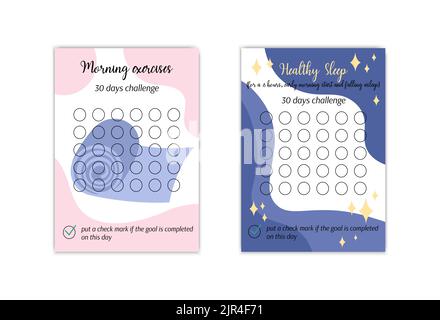 Progress tracker worksheet design template Stock Vector Image & Art - Alamy