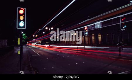 Light trails in a regency town Stock Photo - Alamy