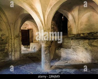 Italy, Capo di Ponte, Parish church of San Siro, Pieve di San Siro ...