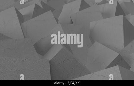 Wallpaper. Gray abstract polyhedra. 3d texture. Background Stock Photo ...
