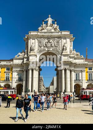 The Praca do Comercio (Commerce Plaza) is a large, harbour-facing plaza ...