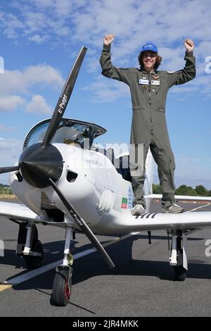 17-year-old pilot Mack Rutherford lands at Biggin Hill Airport ...