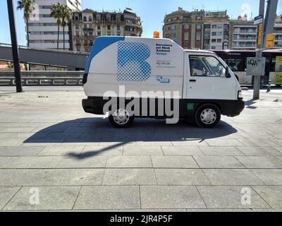 A minivan Piaggio Porter utility parked on the street Stock Photo - Alamy