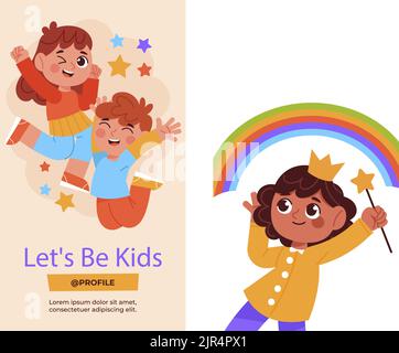 Post stories set for kids Vector illustration Stock Vector Image & Art ...