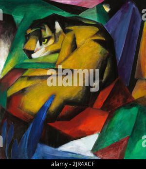 Tiger 1912 Painting By Franz Marc German Expressionist Artist Stock ...