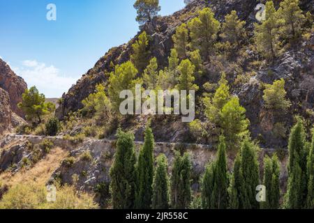 Rambla de Oria in the Andalusian Mountains. with the Landscape Showing ...