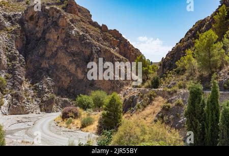 Rambla de Oria in the Andalusian Mountains. with the Landscape Showing ...