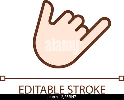 Shaka sign pixel perfect RGB color icon Stock Vector Image & Art - Alamy