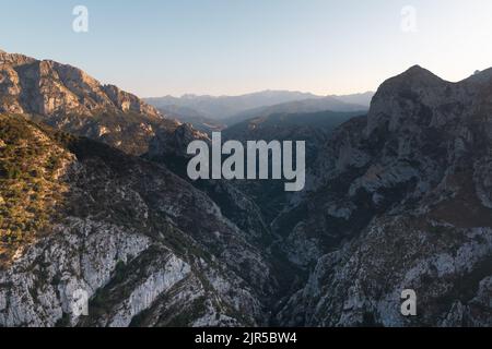 La Hermida gorge from Santa Catalina lookout point, Cantabria in Spain ...