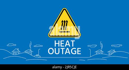Heat warning sign. Triangle warning sign of heat with a wavy arrows ...