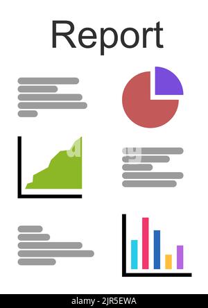 an illustration of different charts Stock Photo - Alamy