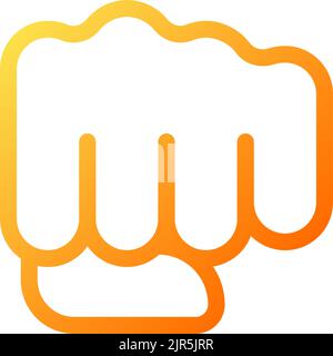 Punching fist pixel perfect linear icon Stock Vector Image & Art - Alamy