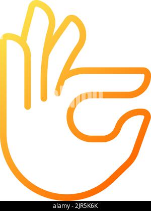 Fingers holding small item pixel perfect RGB color icon Stock Vector ...