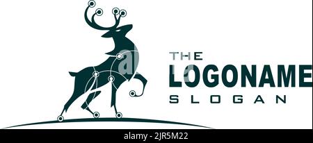 modern Stag logo with connection symbol Stock Vector Image & Art - Alamy