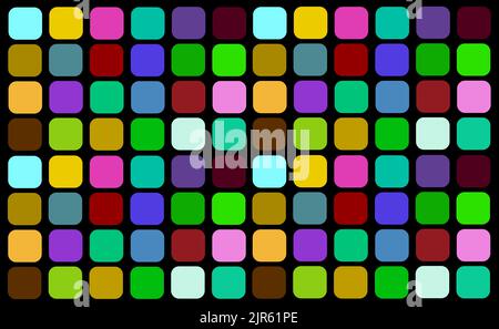 An illustration of squares with rounded corners of varied colors Stock ...
