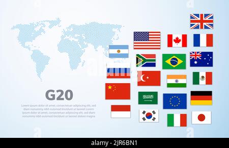 G20 world map countries infographic. Saudi Arabia Turkey Brazil ...