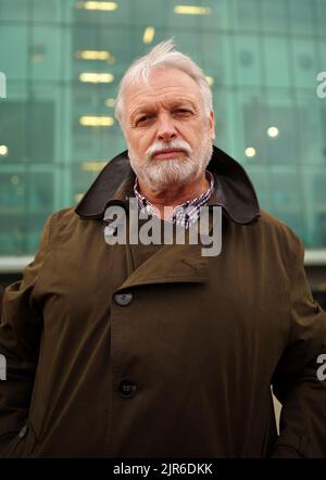 British businessman Michael Knighton outside the ground ahead of an ...
