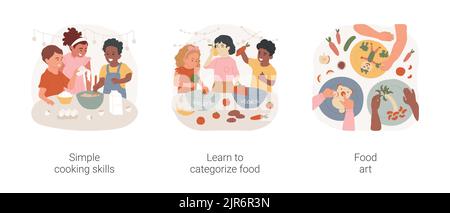 Simple cooking skills isolated cartoon vector illustration Stock Vector ...