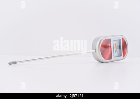 soil Ph test tool isolated on a white background Stock Photo - Alamy