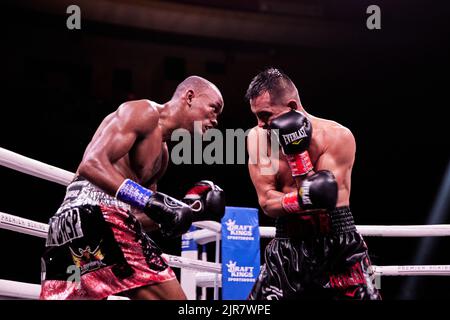 Professional boxer WBA interim super-lightweight Alberto Puello defeats ...