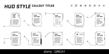 Callouts text. Title call out labels technology callout marketing boxes ...