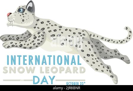 International Snow Leopard Day Banner Design illustration Stock Vector ...