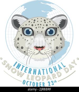 International Snow Leopard Day Banner Design illustration Stock Vector ...