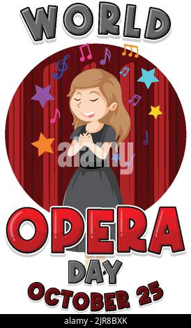 World Opera Day Banner Concept Vector illustration Stock Vector Image ...