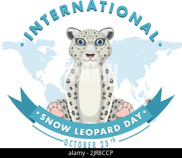 International Snow Leopard Day Banner Design illustration Stock Vector ...