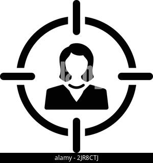 Customer, target, user icon is isolated on white background. Use for ...