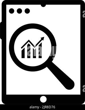 Diagram, ipad, analytics icon is isolated on white background. Use for ...
