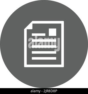 Document, text, format icon is isolated on white background. Use for ...