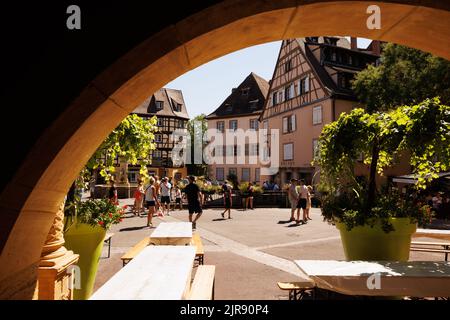 charming oldtown of Colmar in Alsace Stock Photo - Alamy