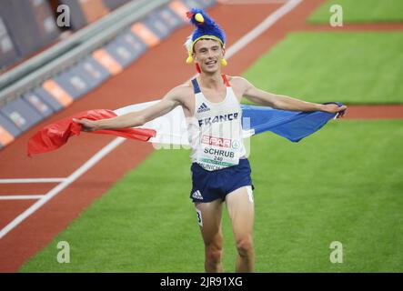Yann Schrub of France Bronze medal during the Athletics, Men’s 10 000m ...