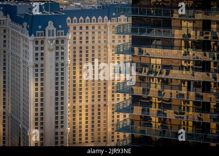 Blick aus dem Cosmopolitan Hotel auf den Las Vegas Strip, Las Vegas ...