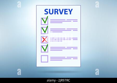 Survey questionnaire with tick boxes Stock Photo - Alamy