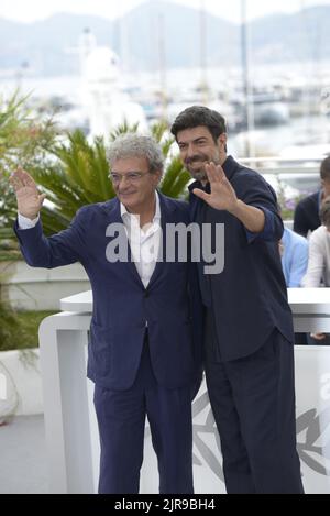 Nello Mascia and Director Mario Martone attend the photocall for ...