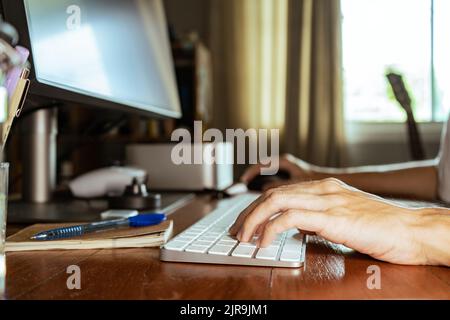 working in the home office, workplace in your own four walls working in ...