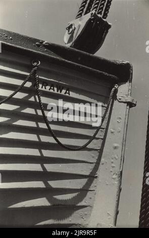 Ropes and rigging onboard the SS Arawa, 1938, by Eric Lee-Johnson Stock ...
