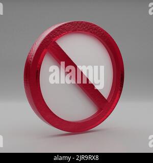 Beautiful abstract illustration Forbidden, prohibiting sign ...