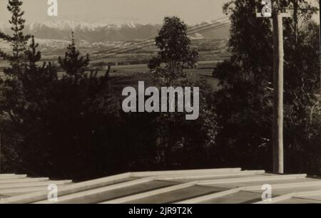 Ruahine Range, view from Pukeora Sanatorium, Waipukurau, Hawkes Bay ...