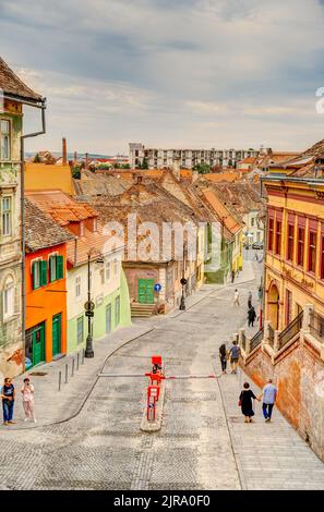 Sibiu landmarks, Romania Stock Photo - Alamy
