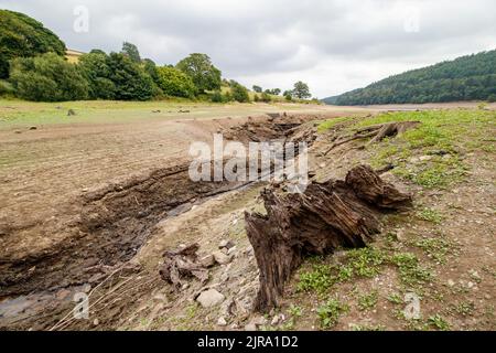Picture shows the site of the lost village that can now be seen. The ...