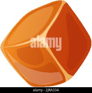 cube melted caramel cartoon vector illustration Stock Vector Image ...